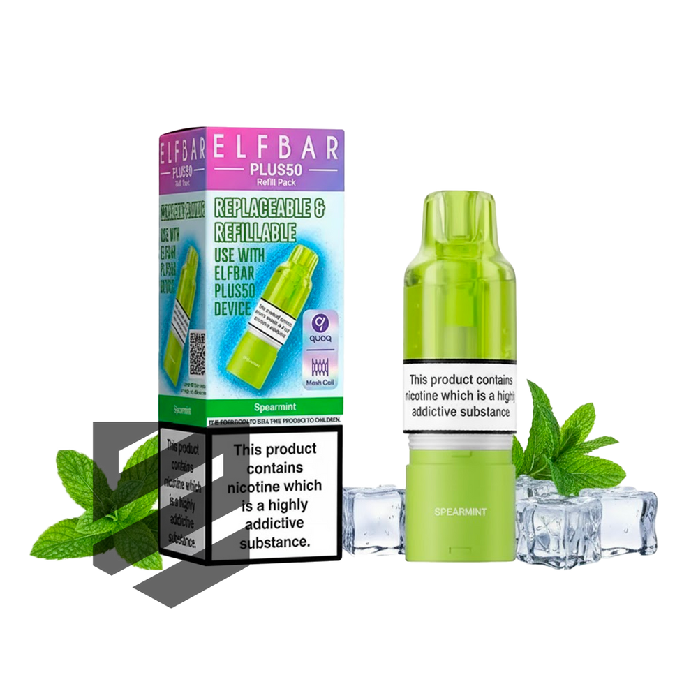 Elf Bar - Plus 50 - Pod & Refill - Spearmint – Snustrend - Snus, Vapes ...